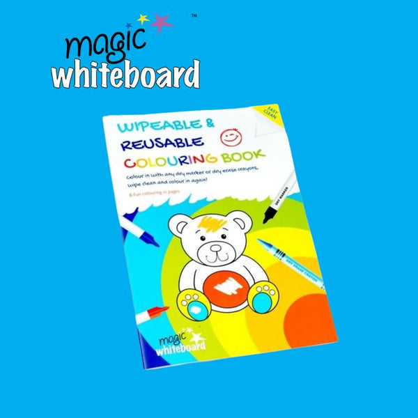 A4 Children's Wipeable & Reusable Colouring Book – Magic Whiteboard